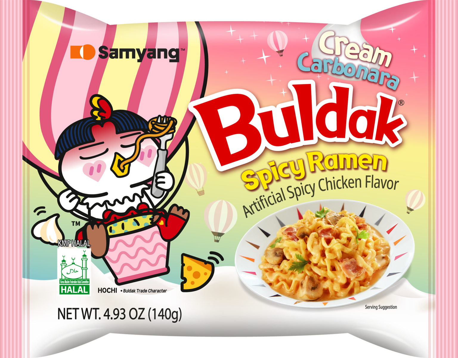 Buldak Ramen Cream Carbonara 4.93 OZ(140g) - Buldak.com