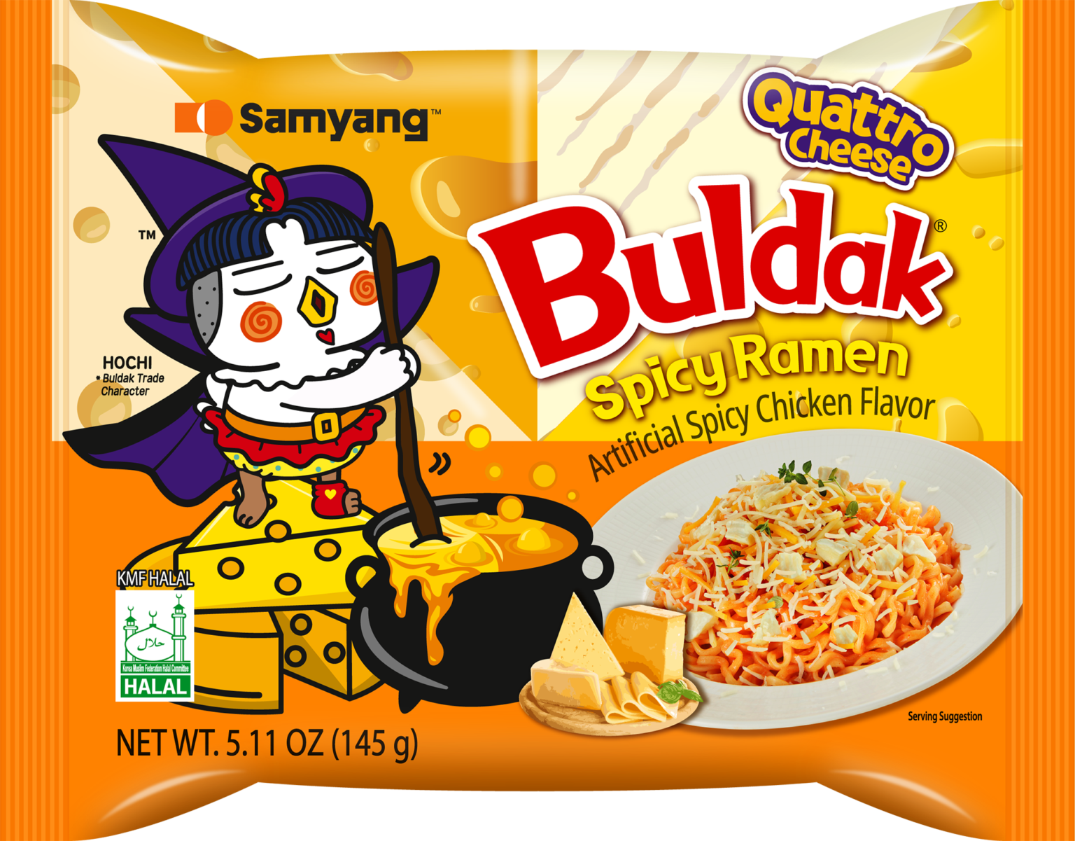 Buldak Ramen Quattro Cheese 5.11 OZ(145g) - Buldak.com