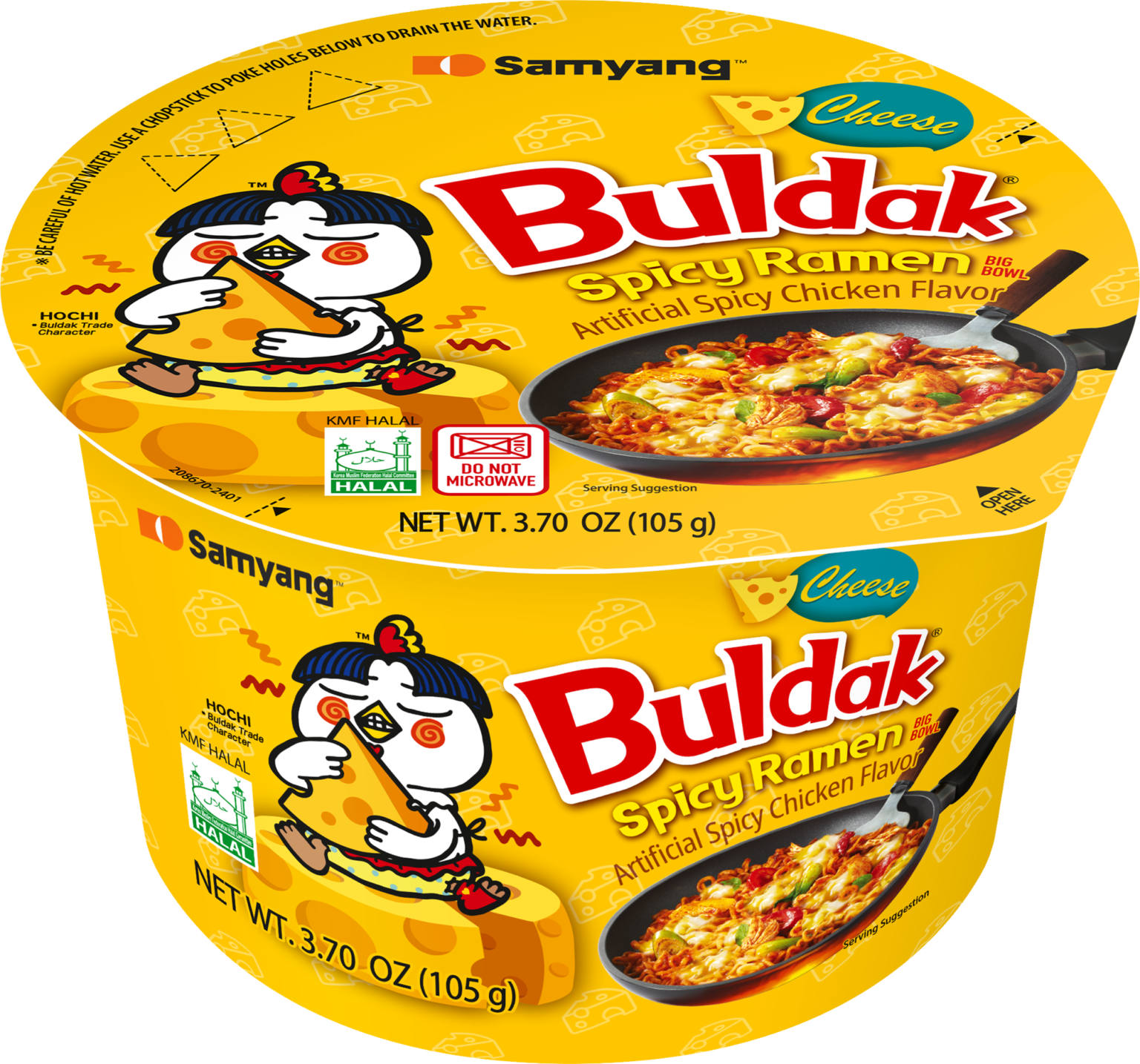 Buldak Ramen Cheese Big Bowl 3.70 OZ (105g) - Buldak.com