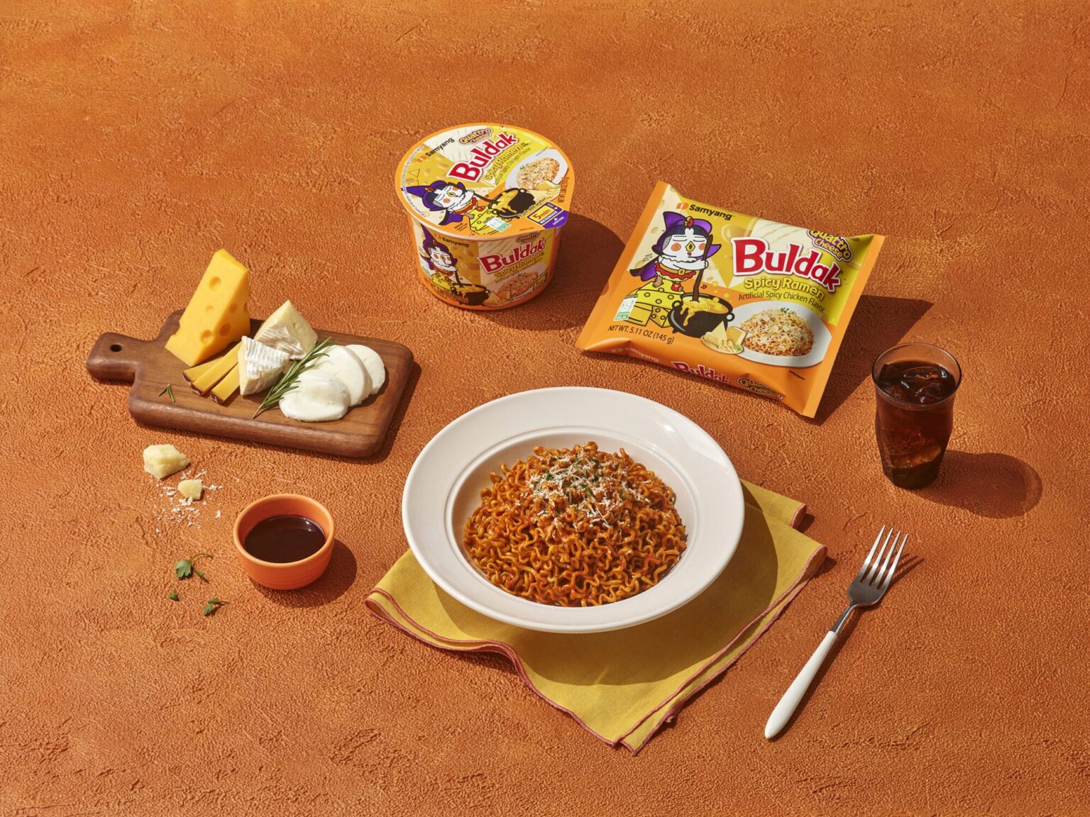 Buldak Ramen Quattro Cheese 5.11 OZ(145g) - Buldak.com