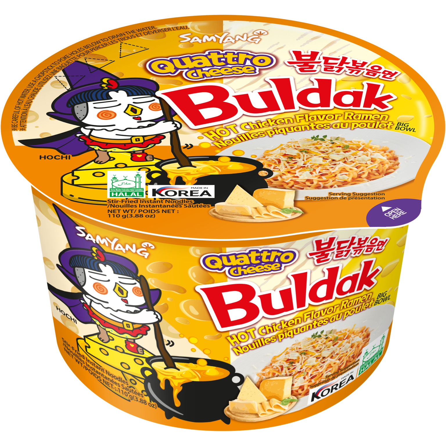 Buldak Ramen Quattro Cheese Big Bowl (110g) - Buldak.com