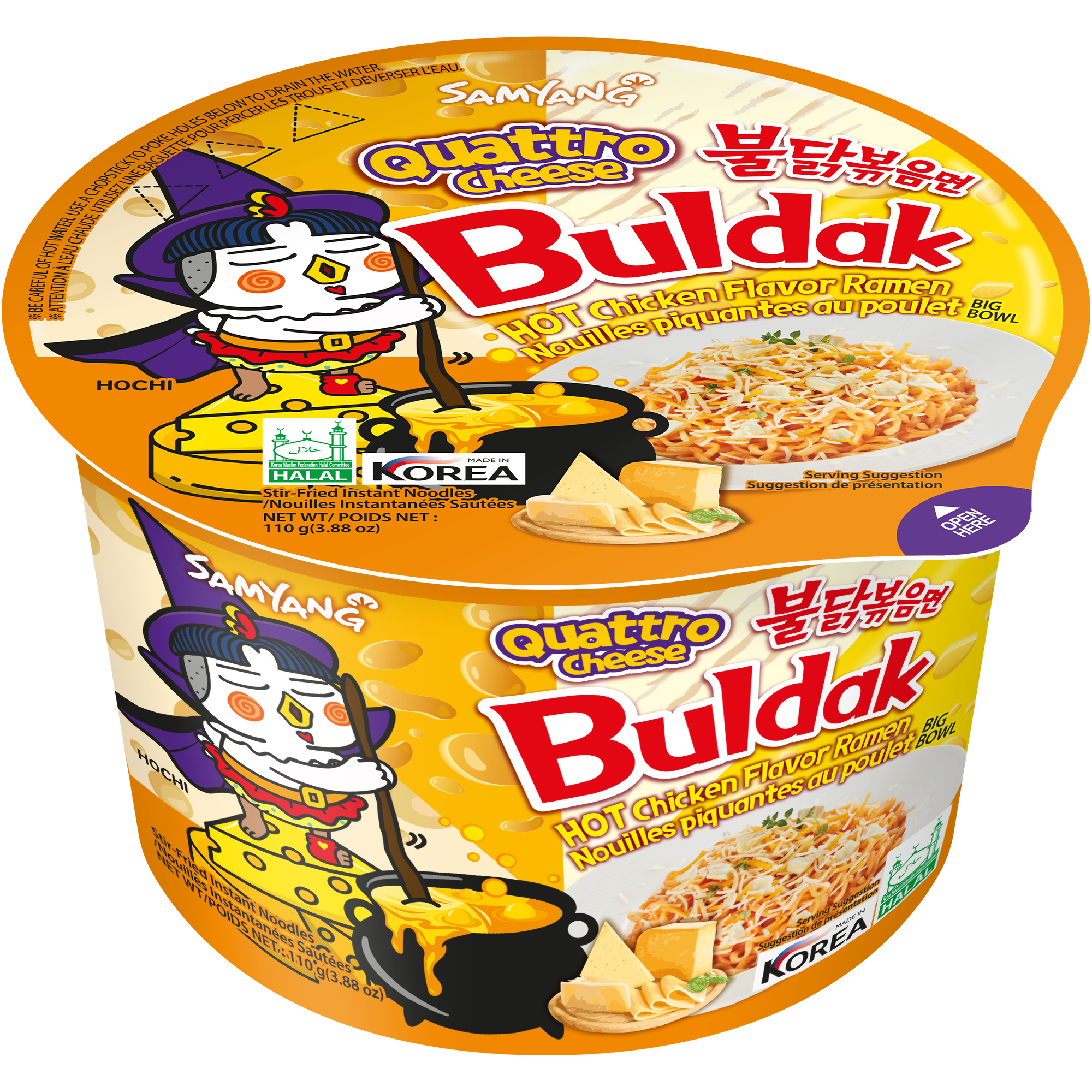 Buldak Ramen Quattro Cheese Big Bowl (110g) - Buldak.com