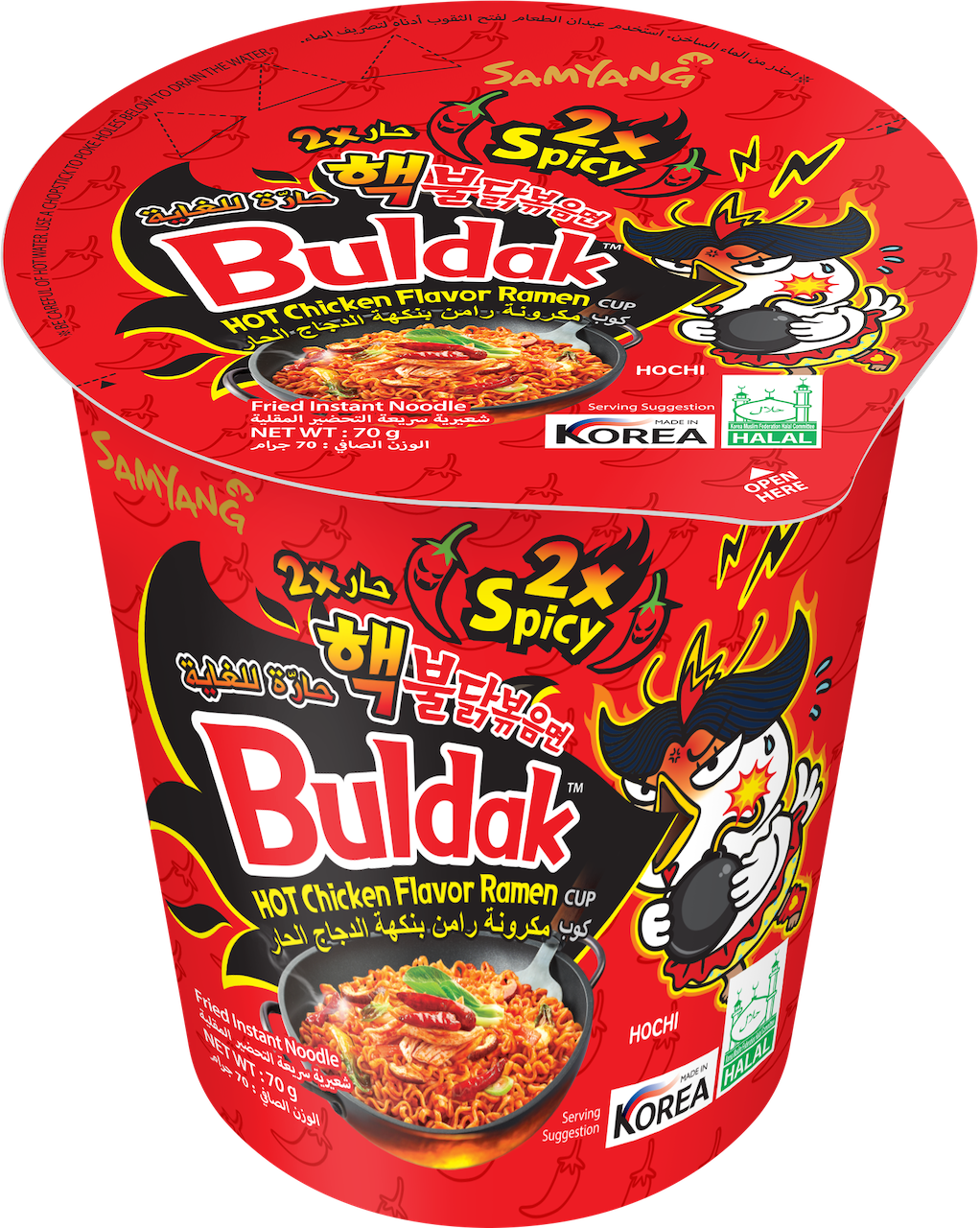 Buldak Ramen Extremely Spicy Cup (70g) - Buldak.com